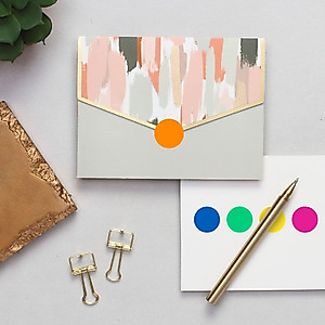 Misofuki 3000 PCS 3/4" Round Color Coding Circle Dot Labels Includes Bright Yellow Green Red Pink Orange Blue(6 Rolls,500 Labels/Roll)