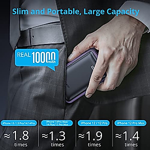 Euker Wireless Portable Charger 10000mAh Magnetic Power Bank PD 20W Mag-Safe Battery Pack with LED Display and Foldable Stand for iPhone 14/13/12 (Grey)