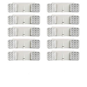 SPECTSUN 10 Pack LED Emergency EXIT Sign Lighting Combo- 120-277V Emergency Exit Lights for Home Power Failure-UL 924 Certified Commercial Emergency Light Fixtures, Exit Signs with Emergency Lights”