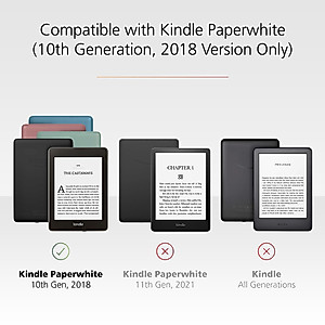 Made For Amazon Clear Case with Screen Protector for Kindle Paperwhite (4th Generation, 2018 Release)