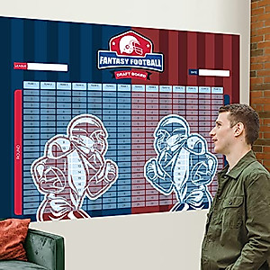 Happy Aplenty Fantasy Football Draft Board 2023-2024 14 Team x 20 Round Fantasy Football Draft Kit 2023-2024 with 500+Player Labels and Blank Labels Including 2023 Top Rookie Schedule