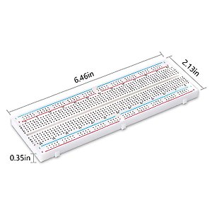 ELOOGAA 3Pcs 830 tie Points breadboards,120Pcs 20cm (7.9inch) Dupont Cables,65Pcs Flexible Breadboard Jumper Wires,560Pcs U-Shape Jumper Wires Arduino Project kit