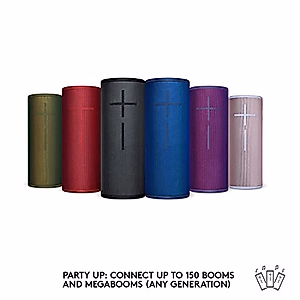 Ultimate Ears MEGABOOM 3 Portable Wireless Bluetooth Speaker (Powerful Sound + Thundering Bass, Bluetooth, Magic Button, Waterproof, Battery 20 hours) - Night Black