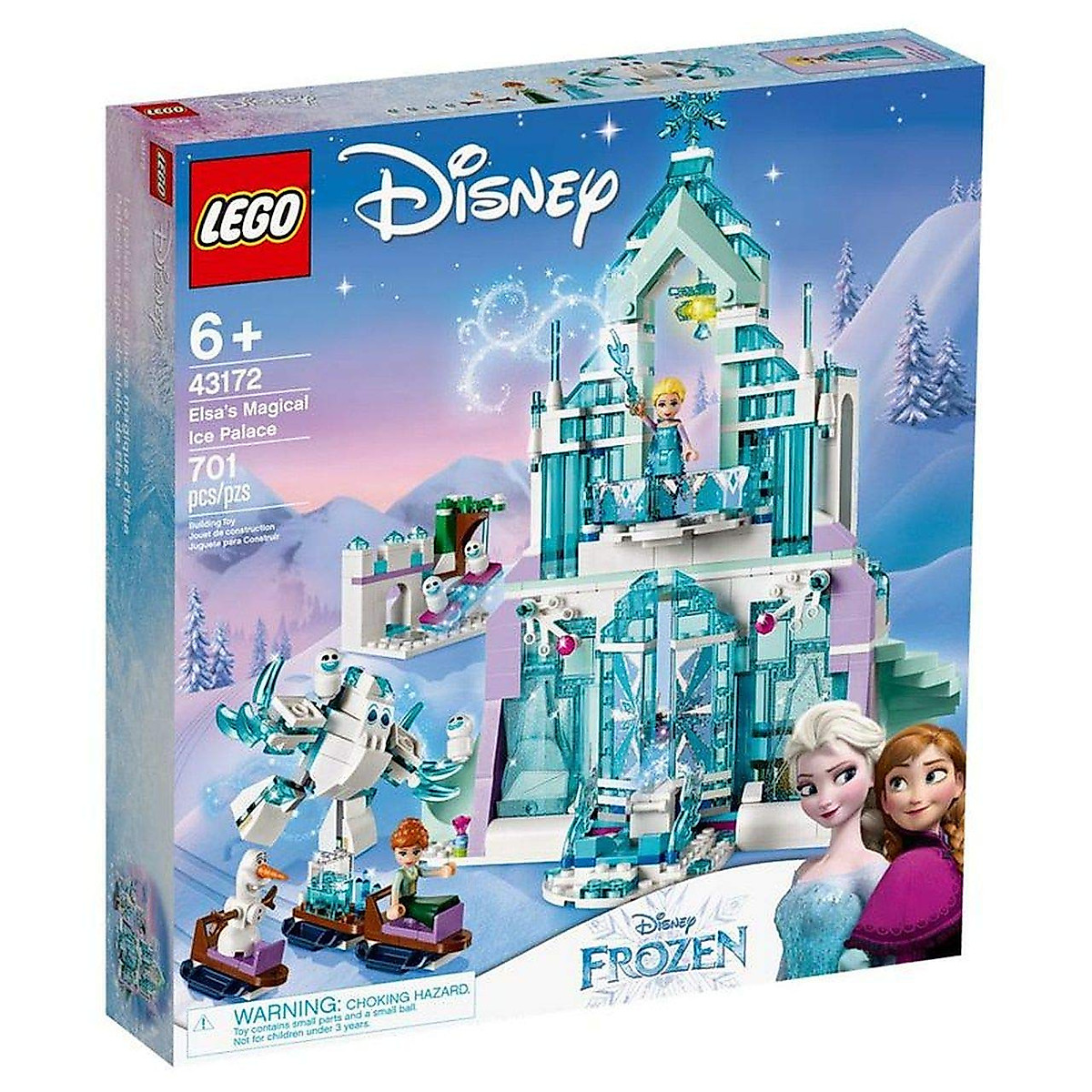 LEGO Disney Frozen Elsa's Magical Ice Palace 43172 Toy Castle Building Kit with Mini Dolls, Castle Playset with Popular Frozen Characters Including Elsa, Olaf, Anna and More (701 Pieces)