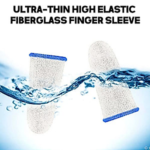 10 Piece Mobile Phone Gaming Finger Sleeves Finger Gloves Thumb Anti-Sweat Breathable Cool Finger Covers Glass Fiber for Mobile Game Touchscreen Finger for Phone Game PUBG