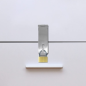 2Pcs Stainless Steel Gate Lock Hasp, Safety Packlock Clasp Hasp Lock Set Door Locks Hasp Latch for Doors, Cabinets, Closets and More (5inch-Silver)