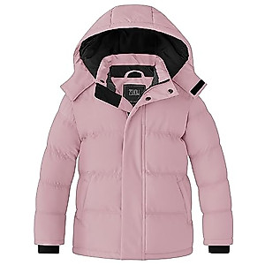 ZSHOW Girl's Winter Snow Jacket Warm Waterproof Lightweight Puffer Coat Parka(Pink,14-16)