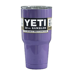 YETI Rambler Tumbler, Stainless Steel, Powder-Coated, Custom Colors (Lilac) (30 Ounce)