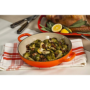 Le Creuset Enameled Cast Iron Signature Braiser, 3.5 qt., Flame