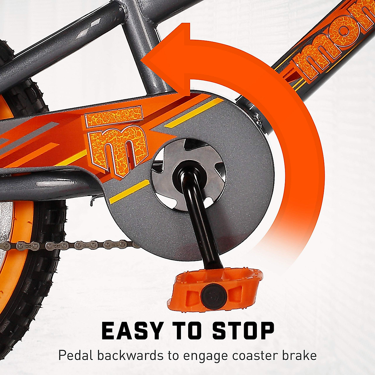 Mongoose Skid Boy's Freestyle BMX Bike with Training Wheels, 16-Inch Wheels, Grey