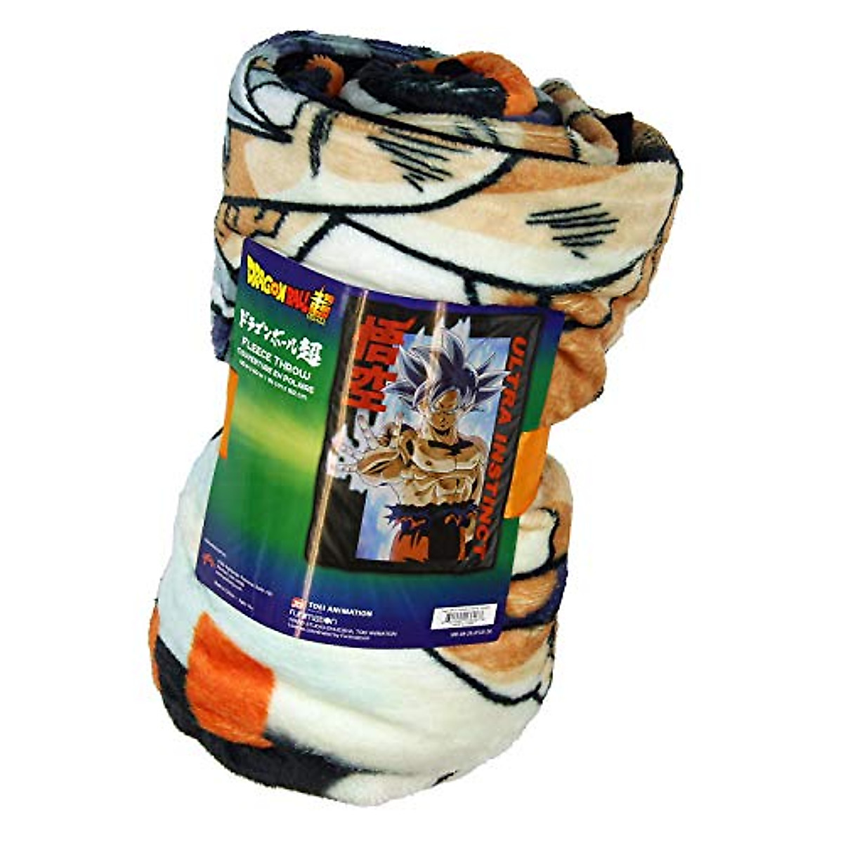 Seven Times Six Dragon Ball Super Goku Ultra Instinct Technique Soft and Plush Fleece Throw Blanket