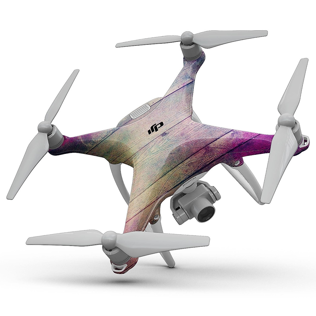 Design Skinz Design Skinz Pink & Blue Grunge Wood Planks Full-Body Wrap Decal Skin-Kit Compatible with The Drone DJI Phantom 2