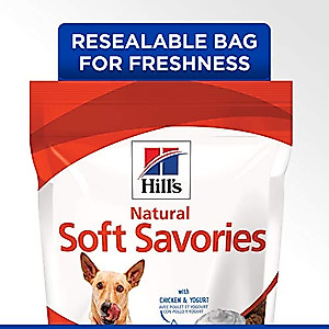 Hill's Soft Dog Treats, Soft Savories with Chicken & Yogurt Dog Snacks, Healthy Dog Treats, 8 oz. Bag