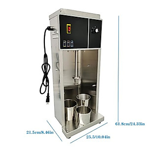 PreAsion 110V Ice Cream Blender Maker Mixer Stir Machine Auto Swirl Ice Cream Shaker Blender Mixer Soft Ice Cream Blender Yogurt Blending Mixer Machine 3400r/min,3 Hand Cups