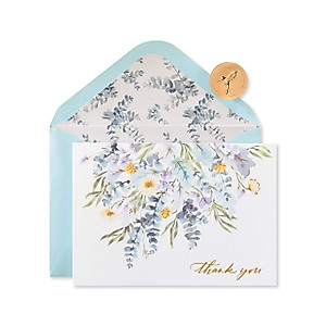 Papyrus Sympathy Thank You Cards with Envelopes, Leaves (12-Count)