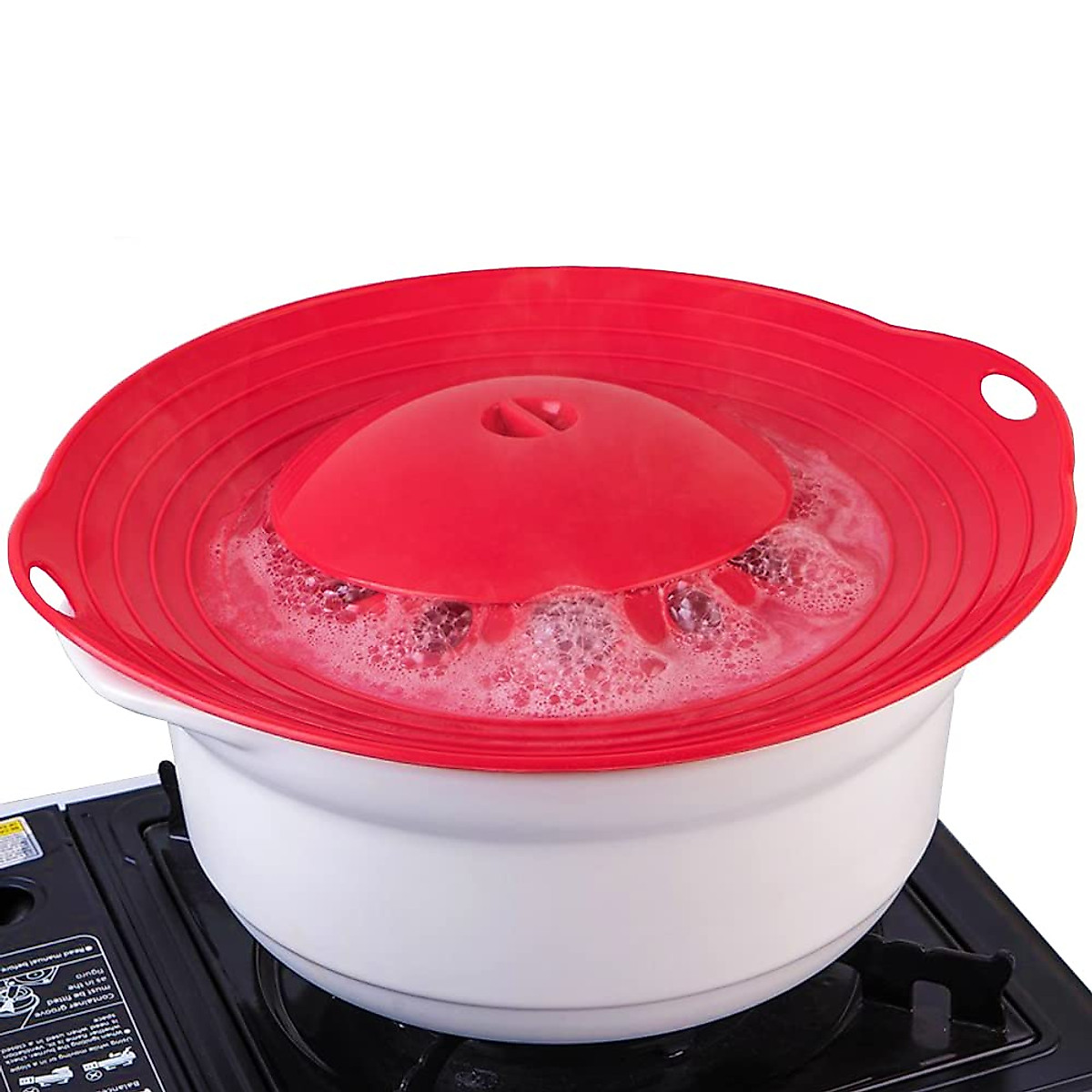 LINFON Boil Over Protector Boil Over Universal Lid Fits Openings 6" to 10" in Diameter