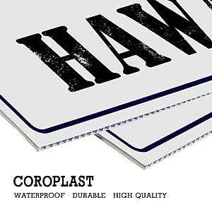 Autravelco I Love Hawaii Yard Sign Outdoor Decoration for Construction 12x18 Inch Custom Lawn Signs with Stakes State Pride Patriotic Red Metal Lawn Sign for Rent House