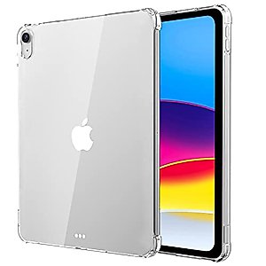 BAMCOO Clear Case for iPad 10th Generation 2022 - 10.9 inch Compatible iPad 10th Gen - Transparent Protective Shockproof TPU Gel Silicone Back Cover
