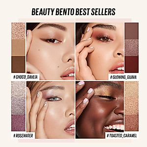 Kaja Beauty Bento Collection - Bouncy Eyeshadow Trio | Plum Rosy Tones, Travel Size, 01 Rosewater, 2019 Allure Best of Beauty Award, 0.03 Oz