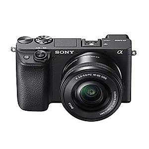 Sony Alpha a6400 24.2MP Mirrorless Digital Camera with 16-50mm Lens Bundled with Photo Software, Power Kit, Carrying Case, 64GB SDXC Card, and Accessories (6 Items)