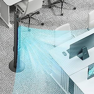 mollie Oscillating Quiet Tower Fan with Remote Control 3 Speeds 12H Timer Portable LED Display 47 Inch Electric Air Circulator Cooling Floor Standing Fan for Home Bedroom Office Living Room Gray