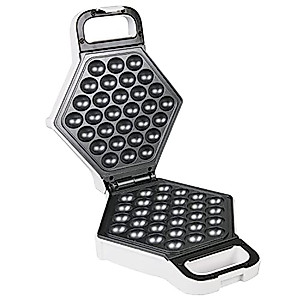 Bubble Waffle Maker- Electric Nonstick Hong Kong Egg Waffler Iron Griddle w Ready Indicator Light- Ready in under 5 Mins- Recipe Guide Included Make Homemade Ice Cream Cones Summer Pool Party Treat