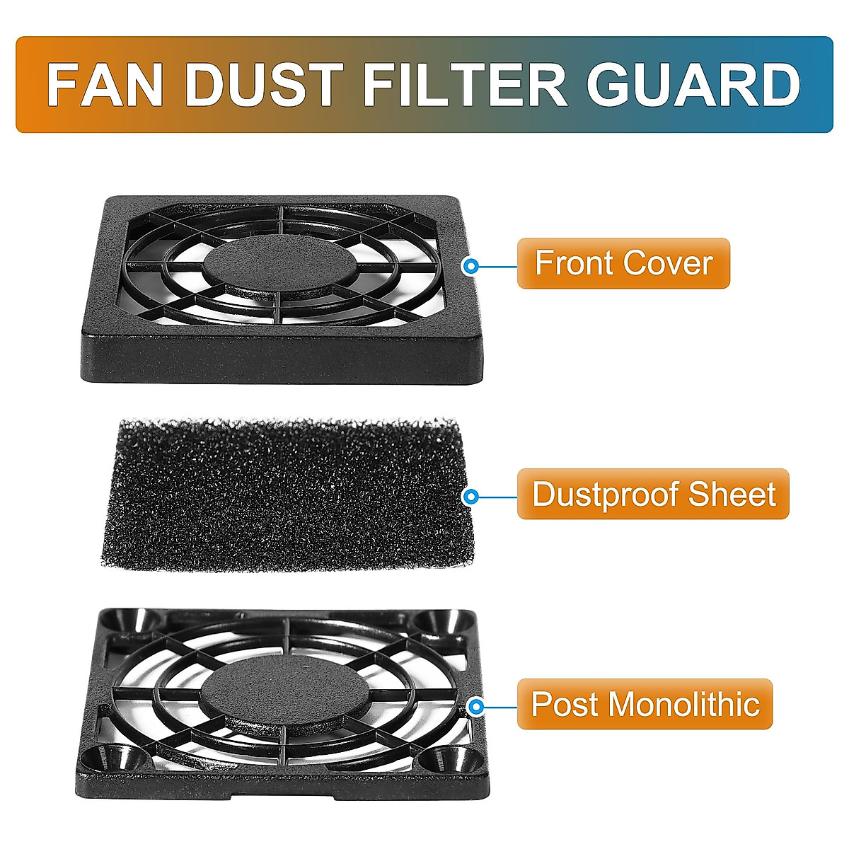 uxcell Computer PC Fan Dust Filter 50mm Case Fan Dust Filter Guard Grill Protector Cover (Pack of 2)