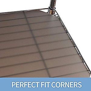 BRIAN & DANY 14" X 24" Wire Shelf Liners Value Pack of 3, Industrial Strength Thick Verson(0.4mm Rolled),Gray