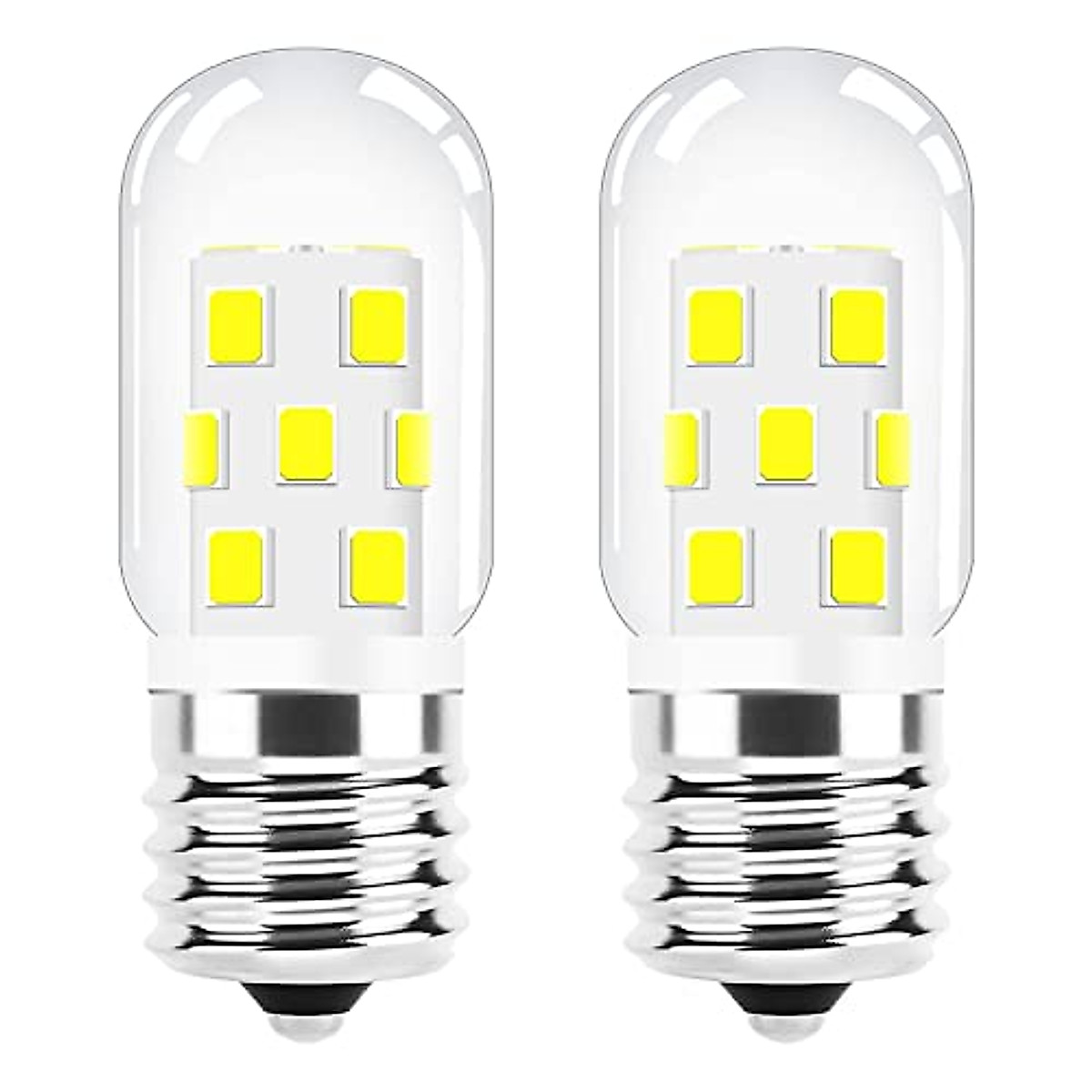 LED Microwave Light Bulb Over Stove Appliance 8206232A 40W Incandescent Equivalent, E17 LED Bulb Dimmable for Refrigerator, Range Hood, 3W 380LM Daylight White 6000K, T7 Intermediate Base, Pack of 2