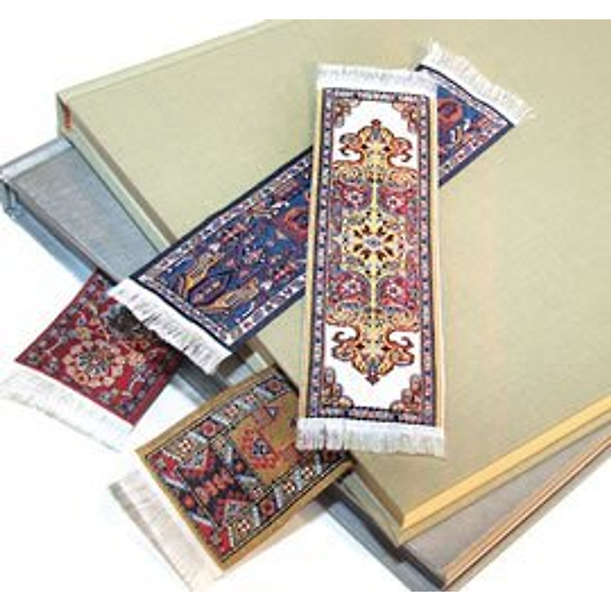 Oriental Carpet Bookmarks Tientsin - Authentic Woven Carpet - RUG BOOKMARKS - Beautiful, Elegant, Woven Cloth Bookmarks! Best Gifts for Men Women Adults Teens Teachers & Librarians!