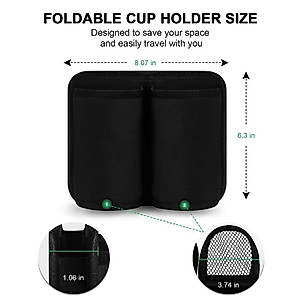 Accmor Luggage Travel Cup Holder,Universal Suitcase Cup Holder, Free Hands Suitcase Drinks Beverage Holder, Luggage Cup Caddy Gifts for Travelers Flight Attendants