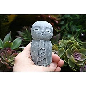 VELIHOME Jizo Statue,Jizo Monk Statue,The Perfect Little Jizo Buddha for Your Home or Garden Outdoor Decoration