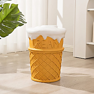 Simulated Food Stool, Comfortable Decorative Space Saving Food Shoe Changing Stool Lightweight Retro for Home (Ice Cream)