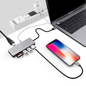 XUNMAIFHB Portable Docking Station,Type c Docking Station USB c hub to HDMI Charging USB Phone OTG Converter USB2.0, USB3.0, 4K HDMI, SD/TF, PD Charging Fast Transmission