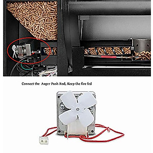QuliMetal Grill Auger Motor Kit Replacement Parts for Traeger, Pit Boss Wood Pellet Grills & Camp Chef Smokers (Except PTG), Upgraded Auger Motor, 110V 60Hz 2 Pole