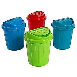Desktop Mini Trash Can Rubbish Bin with Swing Lid