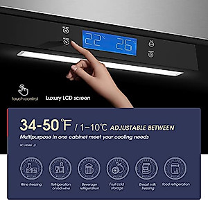 Vesgold 24 inch wide drawer refrigerator, built-in wine and beverage refrigerator under the counter, weatherproof, indoor and outdoor refrigerators, all-stainless steel cooler.