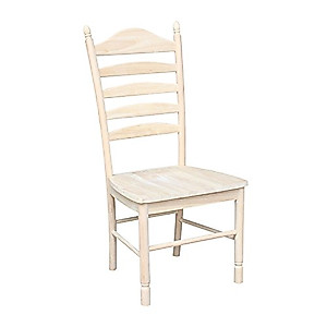 International Concepts Bedford Ladderback Dining Chairs, Unfinished