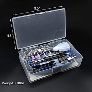 SHININGEYES 1/8" Micro Air Grinder, Pneumatic Micro Air Pencil Die Grinder Polishing Tool Kit for Polishing, Grinding, Drilling