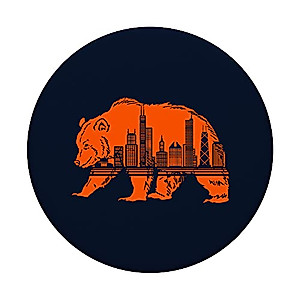 Chicago Downtown City Skyline Illinois Pride PopSockets Swappable PopGrip