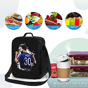 Paris Psg #30 Messi 2021 Meal Bag Insulated Lunch Bag Waterproof Reusable Lunch Box Ice Packs For Lunch Bags