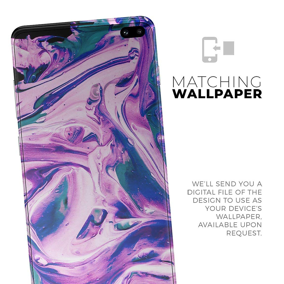 DesignSkinz Liquid Abstract Paint V37 Protective Vinyl Decal Wrap Skin Cover Compatible with The Samsung Galaxy S20 (Screen Trim & Back Glass Skin)