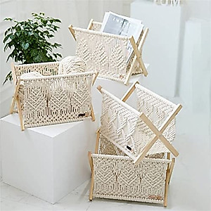 Tbkoly File Rack Modern Lace File Storage Basket Office Desktop Magazine Storage Baskets Living Room Bedroom Clothes Storage Basket