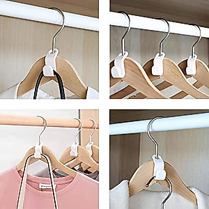 Rollbin Clothes Hanger Connector Hooks Space Saving Hanger Extender Cascading Clothes Hooks 50pcs,Outfit Hangers Suitable for Home Bedroom Save Matching Time