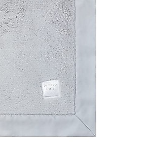 Plush Baby Security Blanket Lovey, Gray, 16"x16", Mini Baby, Blanky 68% viscose from bamboo, 27% organic cotton, 5% Spandex fleece