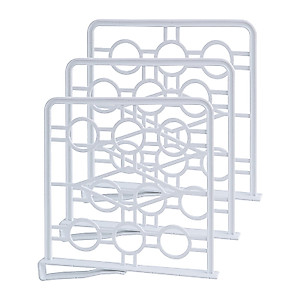 3 Pack Plastic Shelf Dividers Multifunctional Wardrobe Closet Shelf Separator Organizer For Wood Closets Snap Clamp 1 (White, One Size)