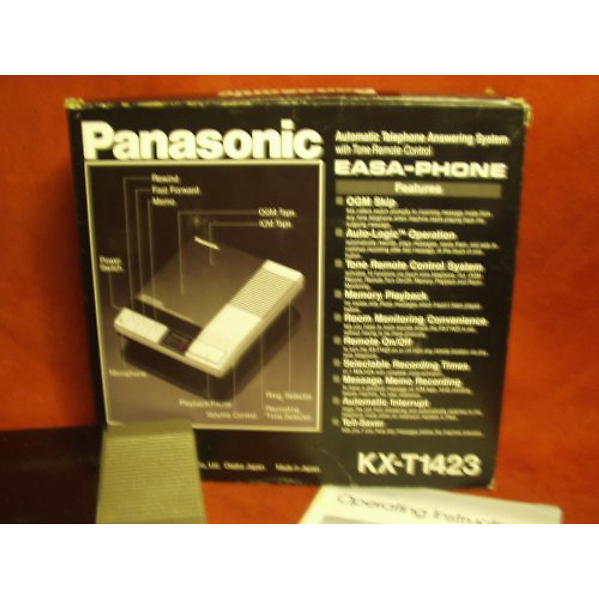 Panasonic KX-T1423 Dual Tape Answering Machine EASA-PHONE AUTO-LOGIC
