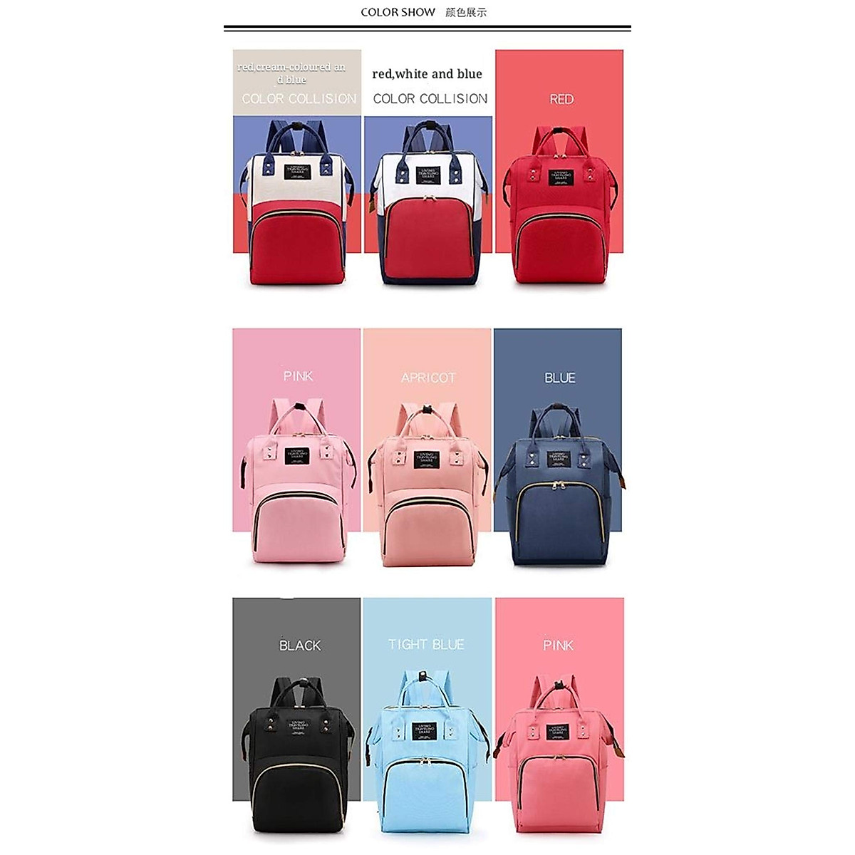 MLBCARE baby bag back pack large-capacity multi-functional fashionable shoulders diaper backpack mother's portable baby care bag Separate storage (black)