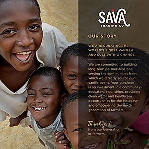 SAVA Madagascar Vanilla Extract – 100% Pure Vanilla Extract from High-Quality Madagascar Vanilla Beans – No Sugar Added Gourmet Vanilla Extract – Baking Supplies (2 Oz)