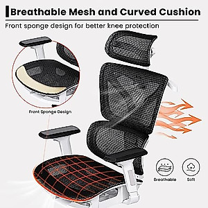 Razzor Ergonomic Mesh Office Chair High Back Desk Chair with Adjustable Lumbar Support and Headrest, 3D Flip-up Arm Computer Gaming Chair, Executive Swivel Task Chair